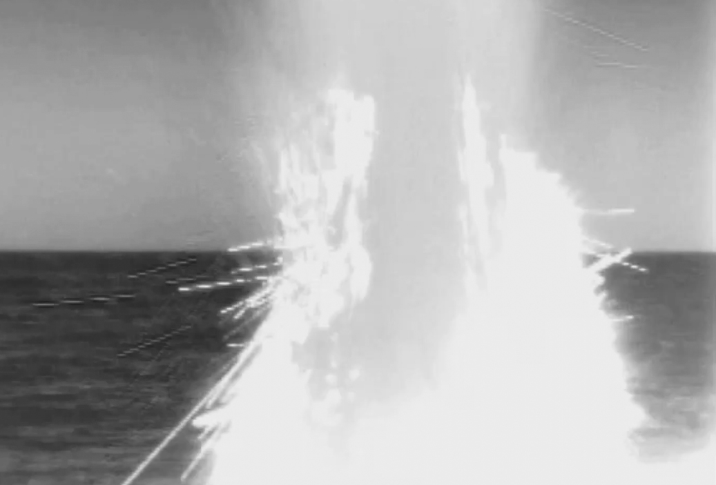 Submarine launches Tomahawk missile during Syria strikes